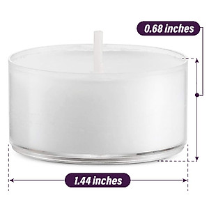 MontoPack Unscented White Tealight Candles Bulk [50] | 4 Hours of Smokeless, Dripless, Long Lasting Burning Paraffin Tea Lights | Small Votive Mini Candles for Home, Shabbat, Weddings & Emergencies
