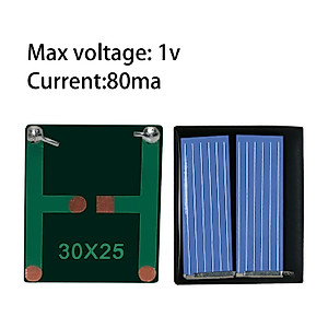 10Pcs Mini Solar Panels for Solar Power, 1V 80mA Mini Solar Panel Kit DIY Electric Toy Photovoltaic Cells Solar Epoxy Cell Charger 1.18"*0.98" (30mm*25mm)
