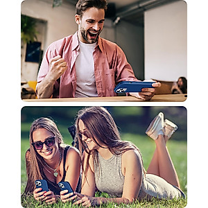 JTWIE [5 in 1 for iPhone 13 Pro Max Case, with Screen Protector and Camera Lens Protector, [Microfiber Lining] Slim Silicone Protective Phone Case(Navy Blue)…