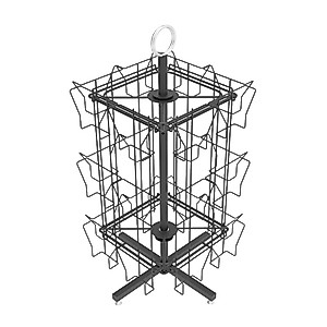 FixtureDisplays® 24 Pocket 5X7 Greeting Card Rack Post Card Birthday Christmas Holiday Display Rack Stand Countertop Tabletop Spinner Rack 15128