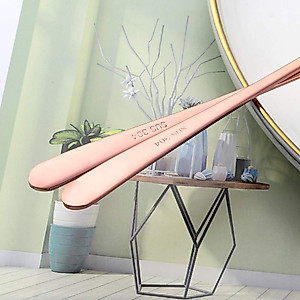 5-pieces Soup Dinner Spoon 8-Inch Rose Gold Metal Korean Spoon Stainless Steel Table Spoons by Buyer Star