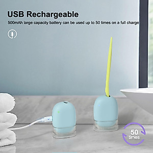 ELMWAY Toothbrush Holder, Toothbrush Cleaner Case, Portable USB Charging Toothbrush Cover with U V-C Light, Travel Toothbrush Holder