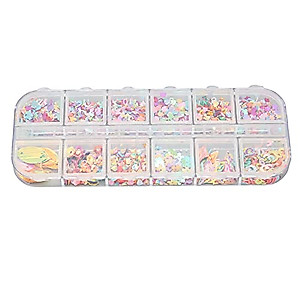 Nail Decals Flakes, Wide Application Art Glitter Sequins Practical Shiny Decoration for Nail Art Craft Makeup