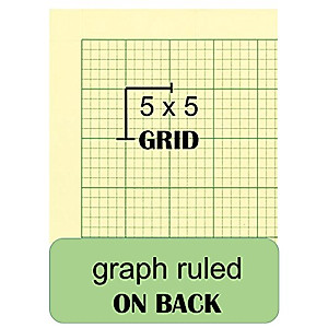 National Computation Pad, 5 x 5 Quad Ruling and Unruled, 8.5" x 11", 100 Sheets (42382)