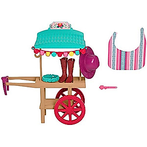 Mattel Spirit Untamed Miradero Riding Gear Cart with Rolling Wheels, Canopy, 5-in Pony & Related Accessories, Great Gift for Ages 3 & Up