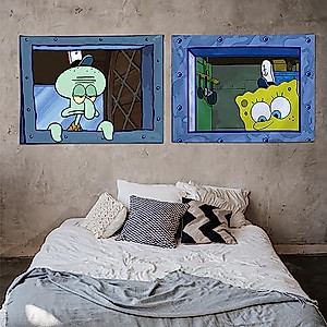 YRH [2 Pieces Tapestry] - Funny Cartoon Tapestry,Anime Tapestry Wall Hanging Backdrop Home Decor for Dorm,Bedroom,Living,Room (Size:40×28 Inches)
