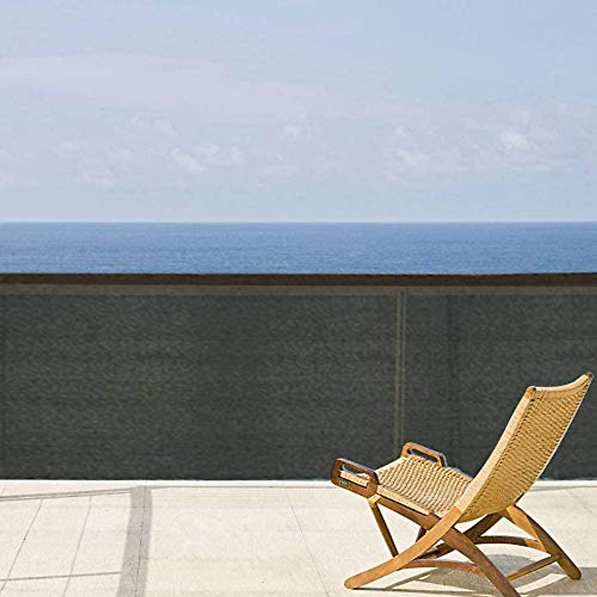 MIKK Balcony Privacy Screen, Privacy Cover Fence Screen Shield for Apartment Porch Deck Outdoor Backyard Patio Balcony 3×16.4' (Grey)