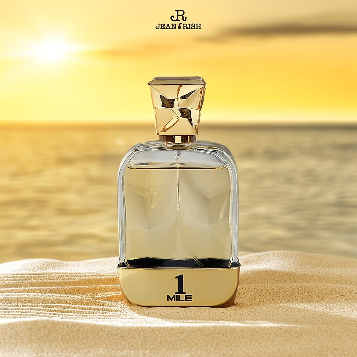 Jean Rish 1 Mile Pour Homme Eau De Toilette - Perfume for Men (3.4 Fl Oz / 100ml) with Blood Mandarin, Mint & Amber Notes - Long Lasting and Luxury Fragrance