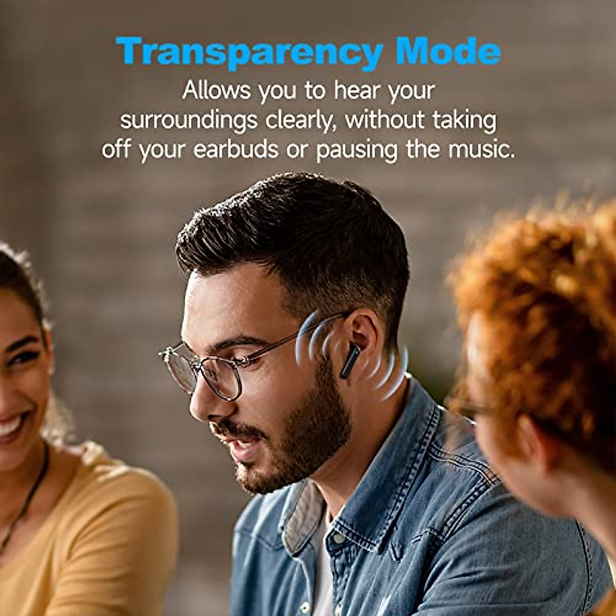 Hybrid Active Noise Cancelling Wireless Earbuds, in Ear Bluetooth 5.3 Stereo Earphones,MANKIW Wireless ANC Bluetooth Noise Cancelling Earbuds,HiFi Stereo Touch Control Earbuds for iPhone/Android-Black