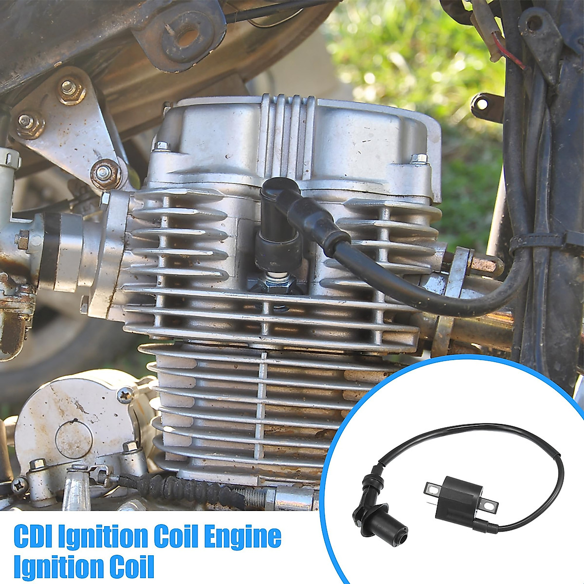 X AUTOHAUX 1 Pcs Motorcycle CDI Ignition Coil Engine Ignition Coil for CG 125cc 150cc 200cc 250cc ATV Dirt Bike Go Kart