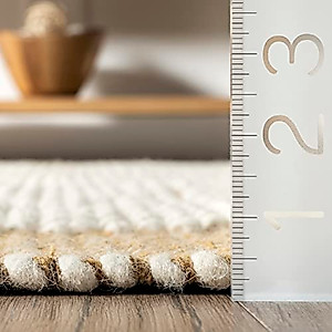 nuLOOM Branna Casual Bordered Wool Area Rug, 8' x 10', Beige