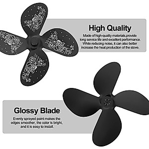 CONBOLA Heat Powered Wood Stove Fan Blade,Replacable Fireplace Fan Blades,Made of Aluminum Material Increases 80% More Warm Air Efficient Heat Distribution,Silent Operation .(TREE)