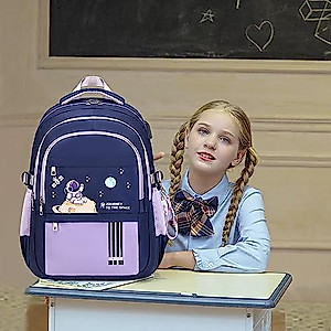 ACESAK Backpack for Girls - Girls Backpack Schoolbag for Girls Kids Children Teens Elementary Middle School Bags, Waterproof Lightweight Kids Bookbag Backpacks Casual Daypack with Lunch Bag Set