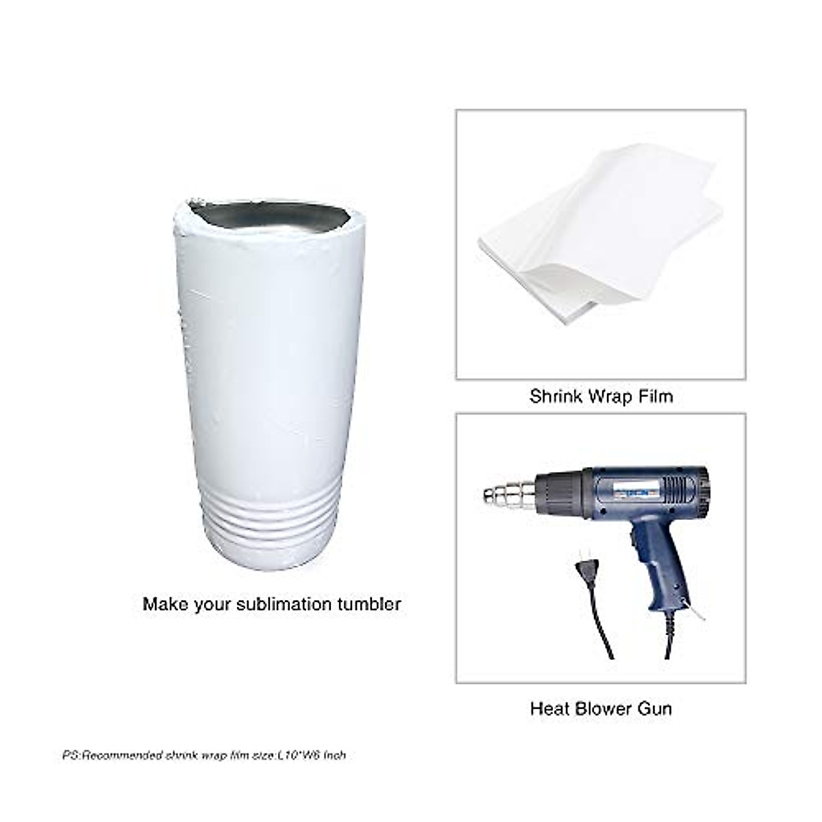 PYD Life Sublimation Blanks Tumbler White 20 OZ Stainless Steel Coffee Travel Tumbler Cups with Lid Sublimation Mugs Cups for Heat Transfer 4 Pack