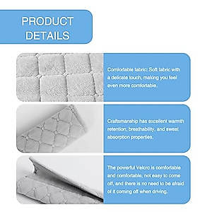 gunhunt 2 PCS Car Seat Belt Shoulder Cover, 9.8" x 2.3" Crystal Velvet Extended Shoulder Neck Pad Protector, Seat Shoulder Strap from Seat Belt Friction, Universal for Cars Accessories (Black)