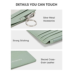 BOSTANTEN Small Wallet For Women RFID Leather Credit Card Holder Slim Wristlet Keychain Wallet With Zipper Pocket