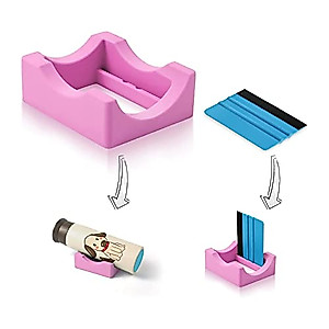 GLOGLOW Non Slip Cup Cradle, Flexible Stable Support Compact Anti Scratch Silicone Cup Cradle for Crafting for Mugs (Pink)