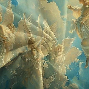 EVMILA Angels Duvet Cover Comforter Covers 3D Printed Bedding Set Quilt Cover 3 Pieces for Childrens and Adults Microfiber with Pillowcases with Zipper Closure Twin（173x218cm）, Style-18