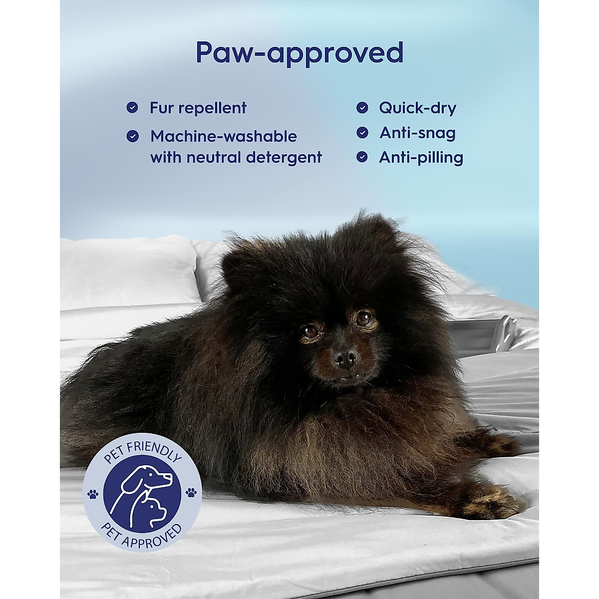 REST® Evercool®+ Starter Sheet Set, 3 PCS with No Flat Sheet, Cooling Sheets Designed for Hot Sleepers and Night Sweats, Knitted with Noble‘s IONIC+ Self-Cleaning Silver Yarns, Gray, King