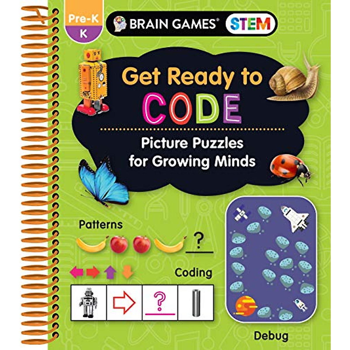 Brain Games STEM - Get Ready to Code: Picture Puzzles for Growing Minds (Workbook for Kids 3 to 6)