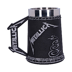 Nemesis Now Stainless Steel B5220R0 Officially Licensed Metallica Black Album Tankard, 14.5cm,5.3 tons