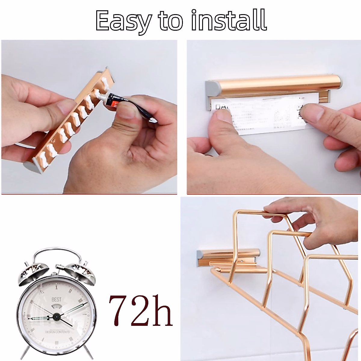 bangminda 2pcs 3 Layer Pot Lid Organizer Pot Lid Holder Cookware Storage Bracket for Cupboard Door/Wall Mounting With Catch Tray, No Drilling Required