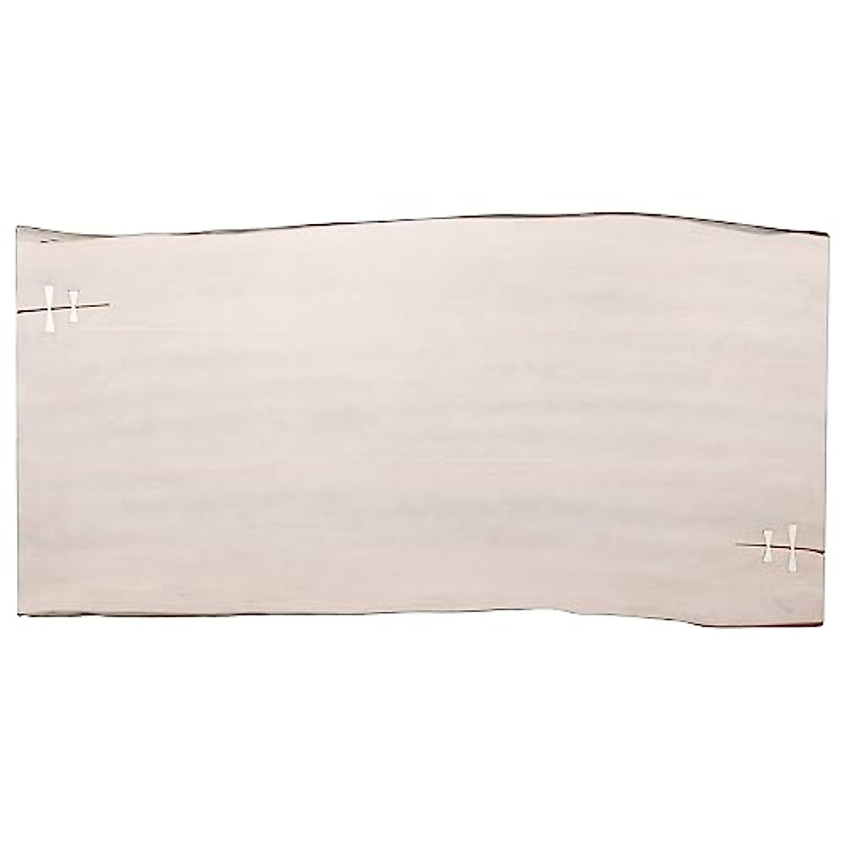 HomSof White Washed 79 Inches Live Edge Premium Dining Table, 1 Piece