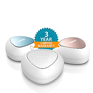 D-Link COVR Whole Home Mesh WiFi System Dual Band AC1200 3-Pack Router Replacement for Wireless Internet Network Gigabit Ethernet, Up to 5000 Sq. Ft. (COVR-C1203-US)