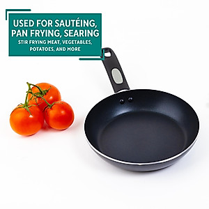 Mirro A79702 Get A Grip Aluminum Nonstick Fry Pan Cookware, 8-Inch, Black -