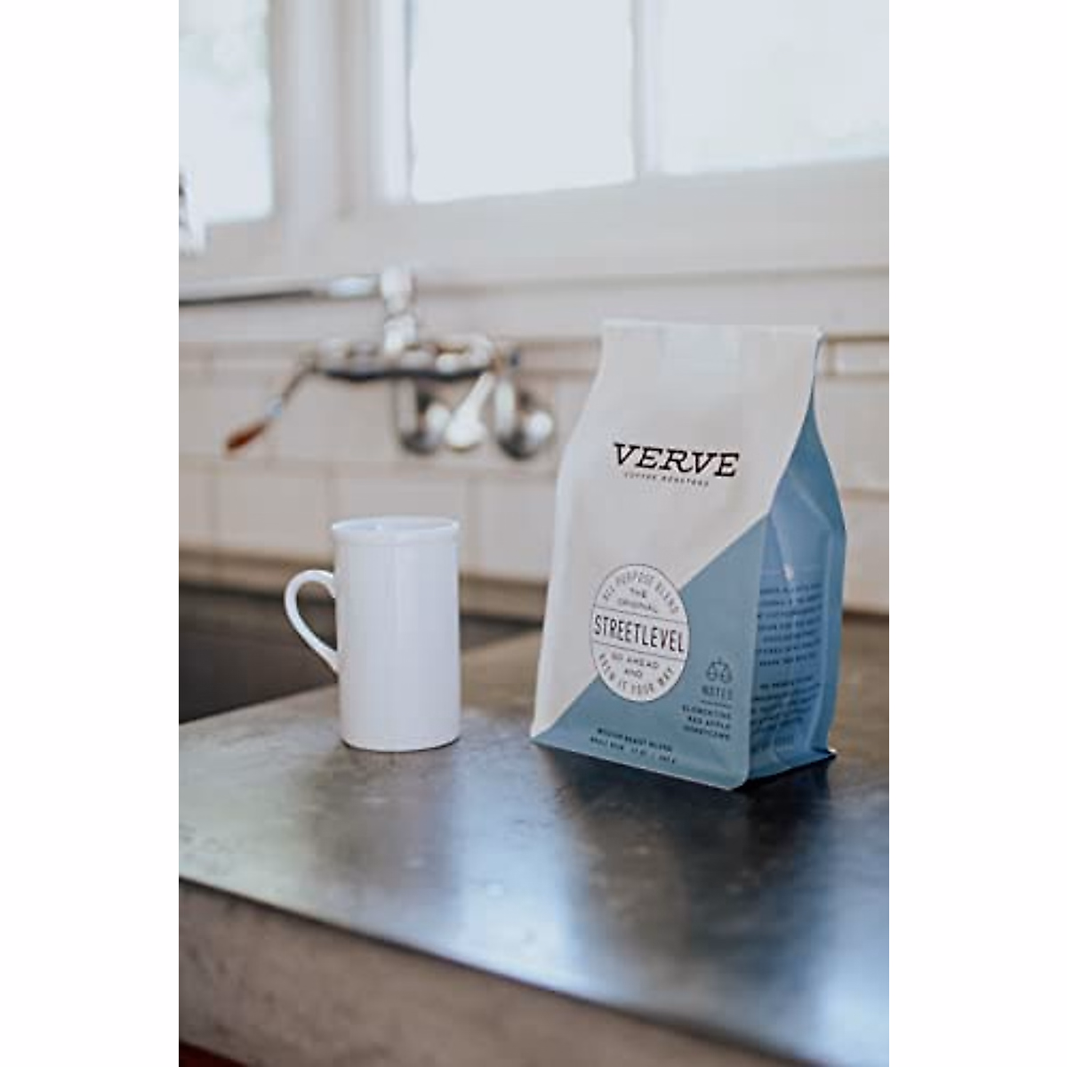 Verve Coffee Roasters Whole Bean Coffee Streetlevel Blend | Medium Roast, Brewed or Espresso, Direct Trade, Resealable Pouch | Enjoy Hot or Cold Brew | 12oz Bag