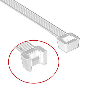 Superun Clear Zip Ties 6 Inch, 40 Lbs Tensile Strength Wire Ties (Industrial Grade Cable Ties) Pack of 100 White