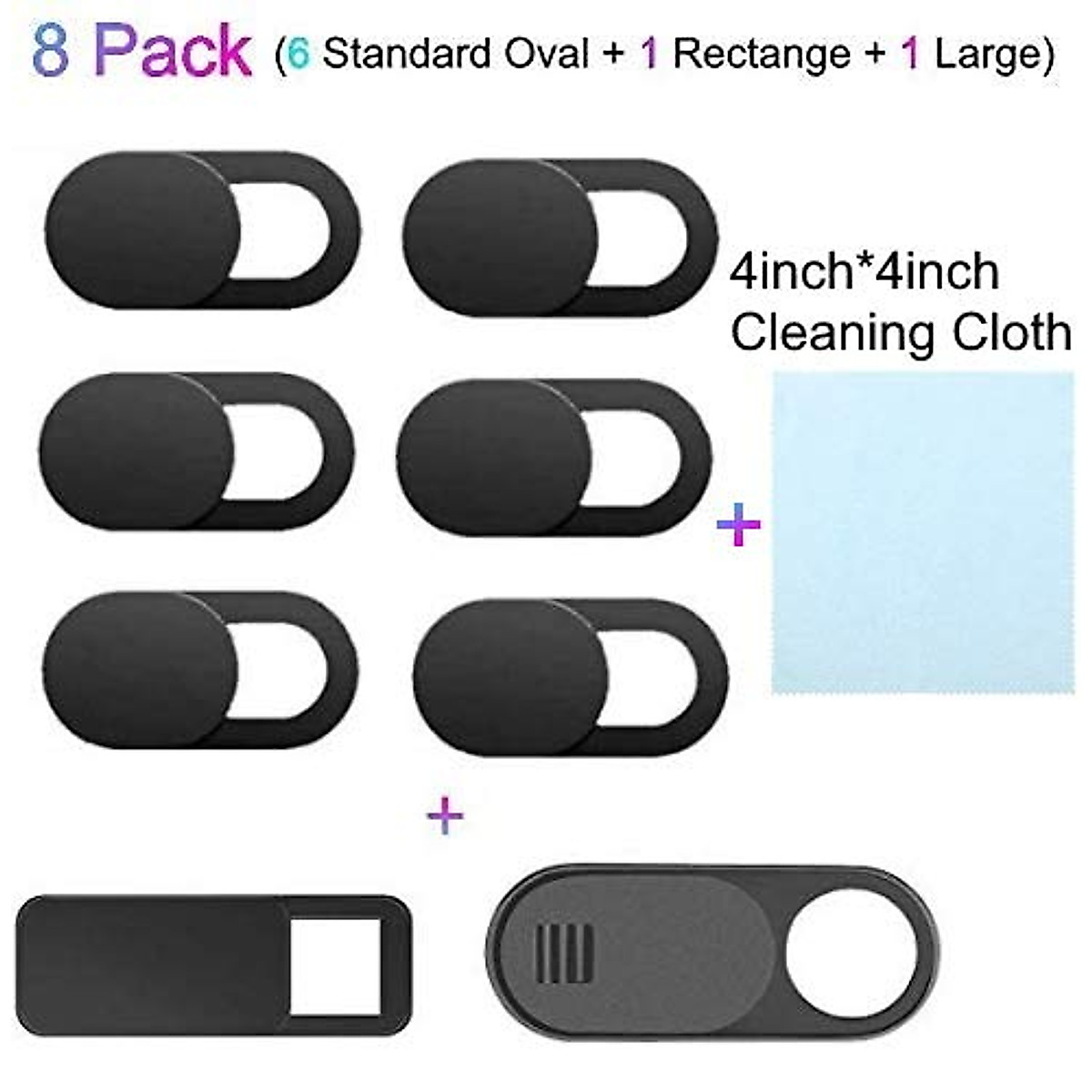 Laptop Camera Cover Slide, 8Pack Webcam Cover, Phone Camera Cover, Ultra-Thin Computer Camera Cover Slide - Fits Most Laptop, Desktop, PC, Tablet, Smartphone to Protect Your Privacy and Security