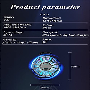 JYXDKD Universal Mini Mobile Phone Cooling Fan Turbo Game Cooler Cell Phone Cool Heat Sink