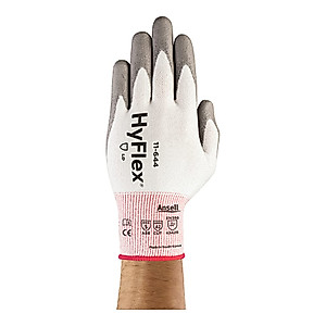 Ansell Healthcare 111675 Series 11-644 Polyurethane Light Duty Gray Glove, 13 Gauge, Size 8 (Pack of 144)