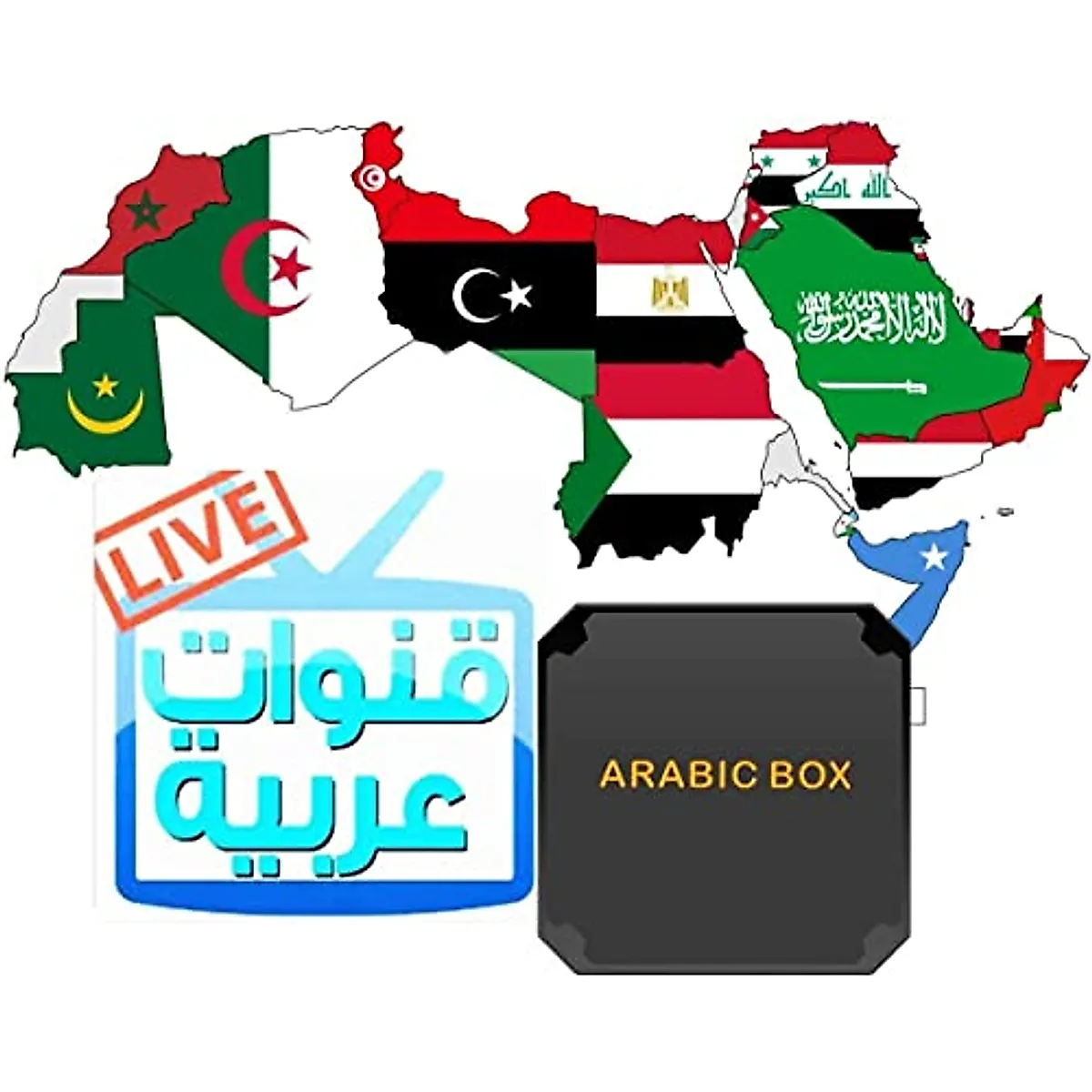 2023 New Arabic TV Box Arab TV Box The Upgrade Version of Arabic Box Strong Wi-Fi Support Bluetooth Core Mali-450 GPU