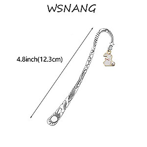 WSNANG Bunny Rabbit Gift Rabbit Bookmark Rabbit Lover Gift Cute Animal Jewelry Gift for Kids Adults Bookworms (Rabbit Bookmark)