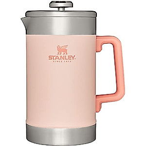 Stanley French Press 48oz with Double Vacuum Insulation, Stainless Steel Wide Mouth Coffee Press, Large Capacity, Ergonomic Handle, Dishwasher Safe