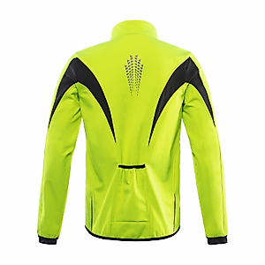 ARSUXEO Winter Warm UP Thermal Softshell Cycling Jacket Windproof Waterproof 15-k