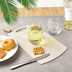 Modwnfy Daughter in Law Gifts from Mother in Law, Mothers Day Gifts for Daughter in Law, Thanks for Being My Daughter in Law Stemless Wine Glass, Funny Daughter in Law Wine Glass, 15 Oz