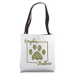 AS tees Corydon Central Panthers Cheetah Paw Print Tote Bag