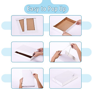 MPFY- White Shirt Gift Wrap Boxes with Tissue Paper and Wrapping Band,10 Pack, White, 15”x9.5"x2", Gift Box, Gift Boxes with Lids, Gift Boxes for Presents, White Box, Box for Gift, Wedding Gift Box