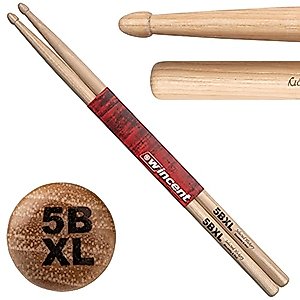 Wincent Drumsticks 5BXL Extra Long Acorn Tip Hickory Drumsticks 1 Pair