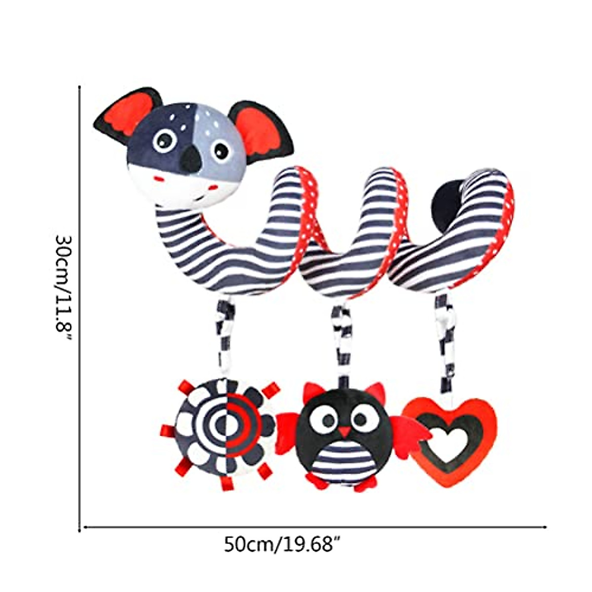 Car Seat Toys For Infants Baby 0-6 Months Newborn Toys, Stroller Toys Accessoire Bebe Toy Take Along Play Activity Spiral Travel Toy Black And White High Contrast Stop Crying Baby Toys For Crib Gift