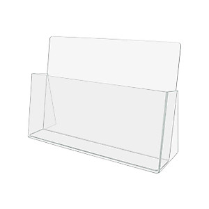 Marketing Holders 5 Pack Brochure Holders Display Stand 11" W Landscape Freestanding Literature Holder Portable Durable Perfect for Customer Areas Clear Acrylic