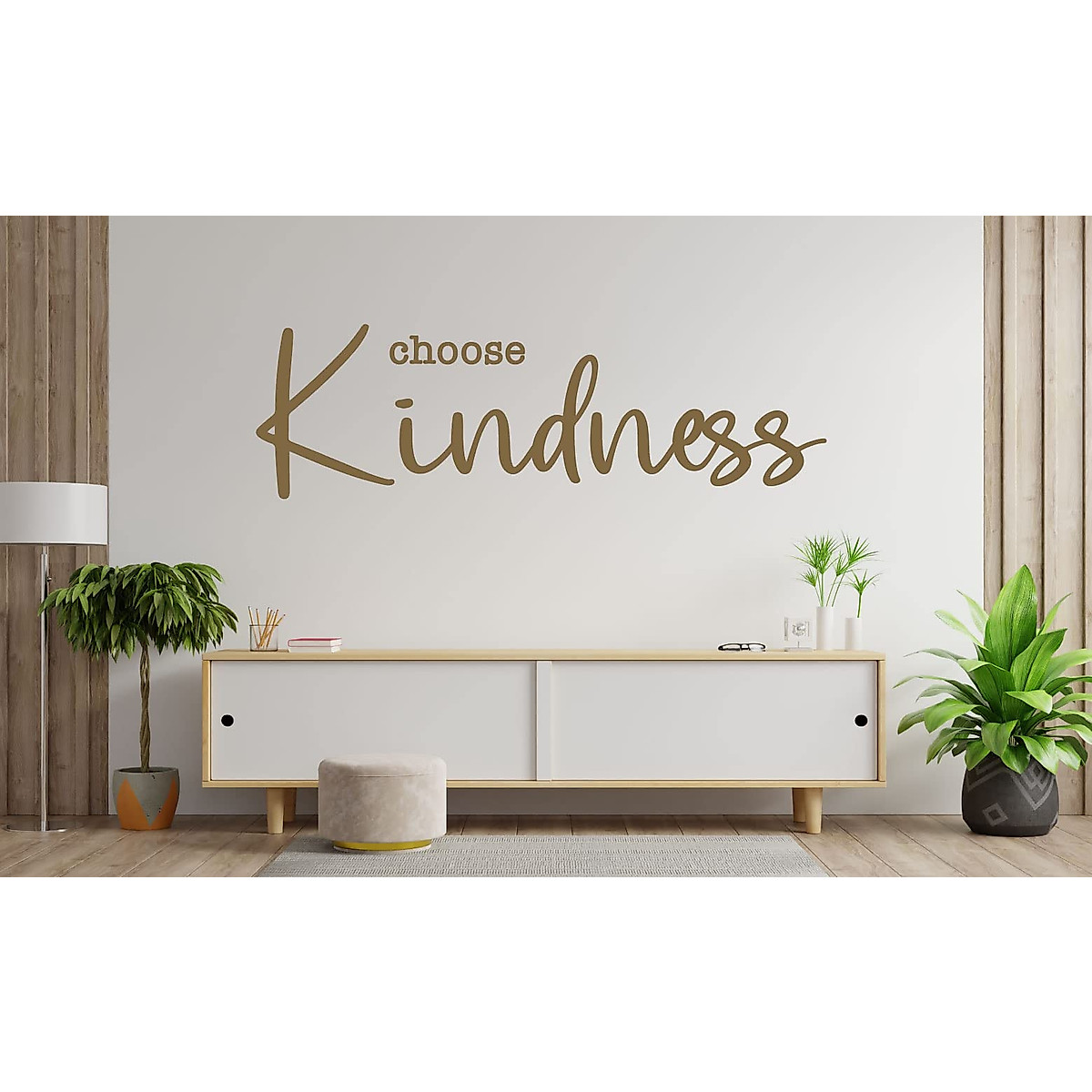 Kindness Vinyl Wall Decal - Customizable Inspirational Quote - Choose Kindness - Home Decor for Bedroom, Family Room, Classroom, or Office - Removable Sticker