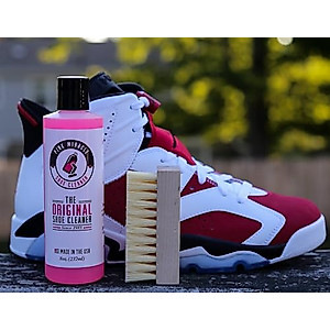 Pink Miracle Shoe Cleaner Kit Bottle Fabric Cleaner for Leather, Whites, and Nubuck Sneakers (8 Oz)