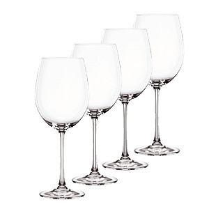 Nachtmann Vivendi Bordeaux Glasses, Set of 4, 25-Ounce, Crystal Clear Glass, White or Red Wine Glass Set with Long Stem, Ideal for Tasting Cabernet, Burgundy, Pinot Noir, Bordeaux, Dishwasher Safe