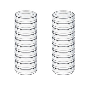 United Scientific 10 Pack Sterile Thick Plastic Petri Dishes with Lid, 90mm Dia x 15mm, Designed for use in Laboratories, Home, and Classrooms