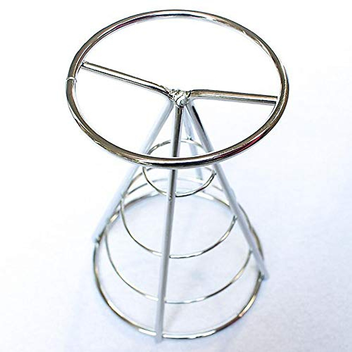MIAO JIN 2Pcs French Fries Stand Cone Basket Fry Holder with Sauce Dippers Metal Cone Snack Fried Chicken Display Rack Wire Stands for Kitchen Restaurant Party Supplies