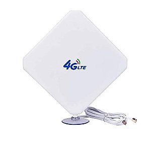4G Antenna SMA LTE Antenna High Gain Long Range Network Antenna with Suction Cup and 10ft Extension Cable for 4G WiFi Router Mobile Hotspot